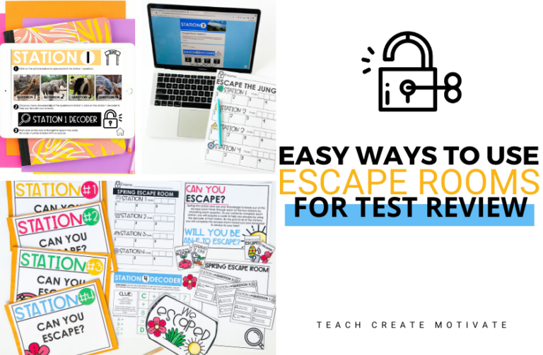 Easy Ways to Use Escape Rooms for Test Review - Teach Create Motivate